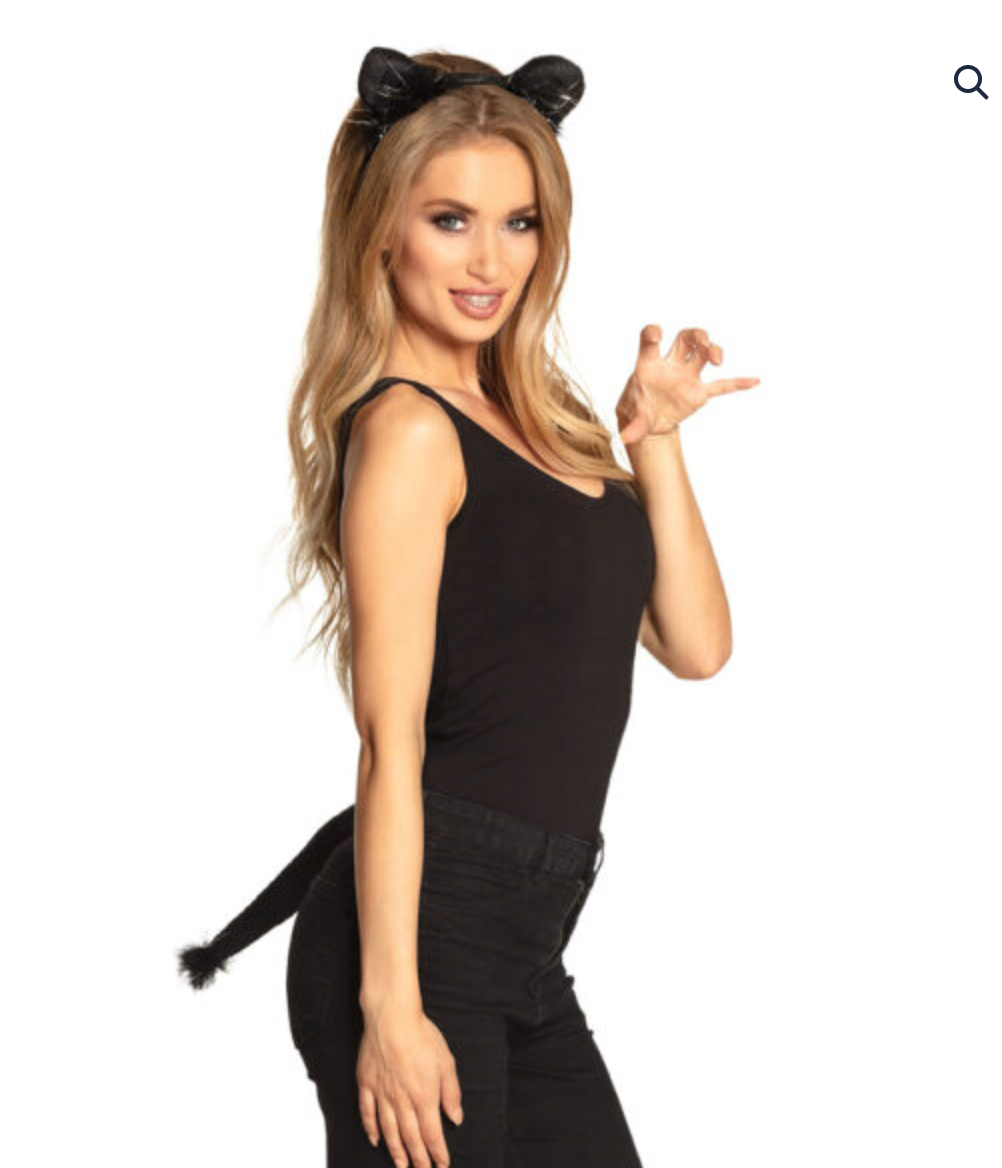 Instant Cat Set (Headband and tail) – Trick Or Treat Halloween Stores